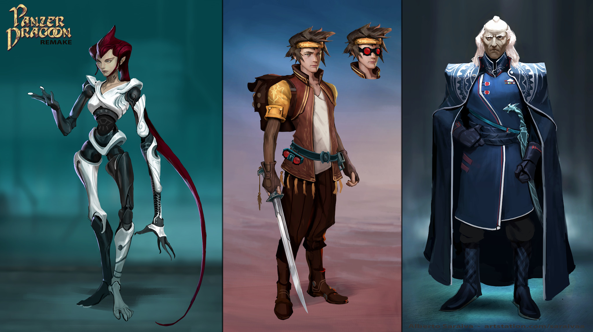 Panzer Dragoon Legacy - Panzer Dragoon Saga Character Redesigns