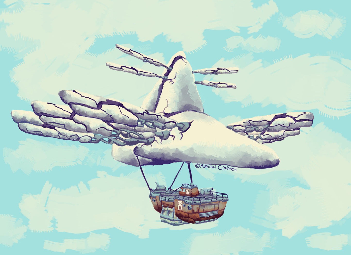 Panzer Dragoon Legacy - Naraka Class Imperial Battleship Fan Art